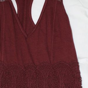 Tops | Red Racerback Detailed Tank | Poshmark